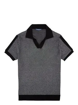 Frescobol Carioca Rino Knit Polo - Black