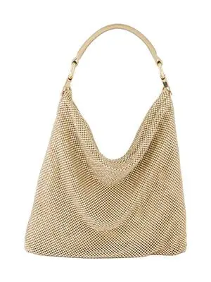 Benedetta Bruzziches Bella Ciao Diamond Hobo Bag Beige