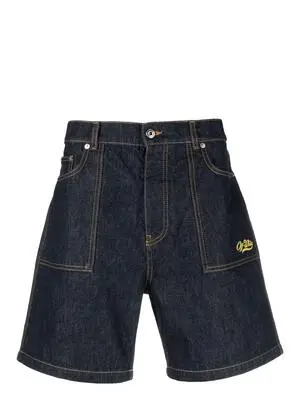 Off-White Utility Denim Shorts - Blue