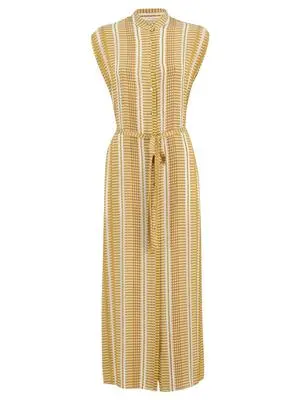 Zeus+dione Regatta Silk Shirt Dress - Orange