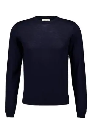 PIACENZA CASHMERE 1733 Lightweight Merino Wool Crewneck - Blue