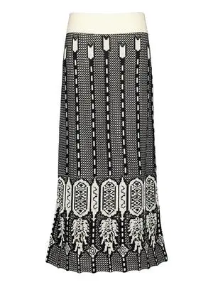 Johanna Ortiz Energy Matrix Midi Skirt Black
