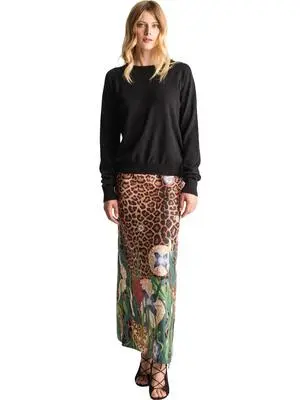 PAULA Dianela Tap Shoe Cashmere Blouse - Black