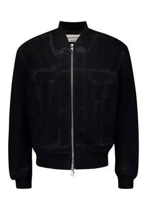 Alexander McQueen Trompe L'oeil Bomber Jacket - Black