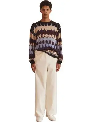 Commas Jacquard Crewneck Sweater - Multicolour
