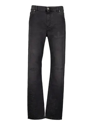 BALMAIN Washed Effect Denim Jeans