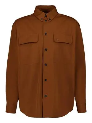 Off-White Tobacco Embroidered Shirt - Brown