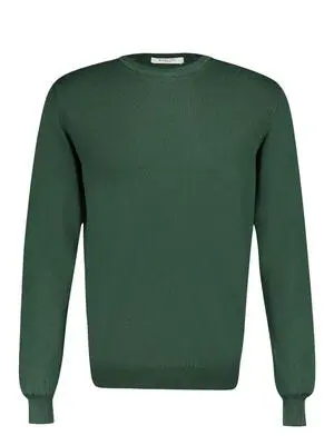 Boglioli Fine Knit Cotton Jumper Green