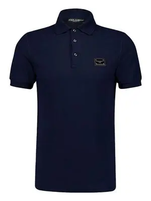 Dolce & Gabbana Cotton Piqué Polo Shirt - Blue