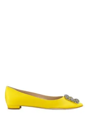 Manolo Blahnik Hangisiflat Ballerinas Yellow
