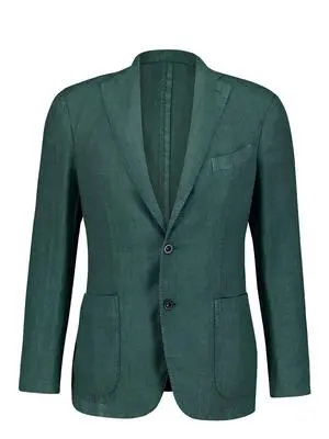 Boglioli Linen Notch-Lapel Jacket Green