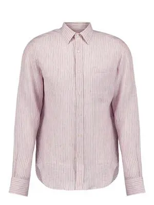 120% Lino Striped Shirt - Pink