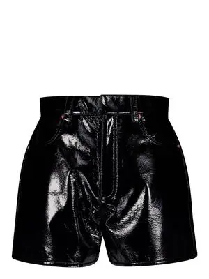 CASABLANCA Patent PU Logo Shorts