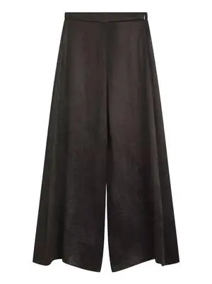BOSS Relaxed-fit Trousers In Lustrous Twill - Brown