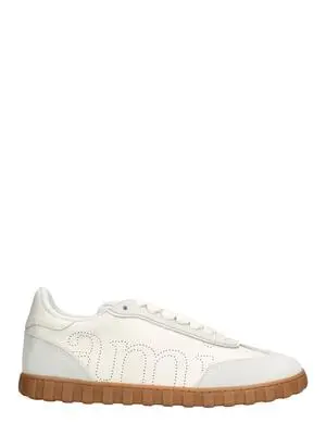 Ami Step Leather Sneakers - Beige