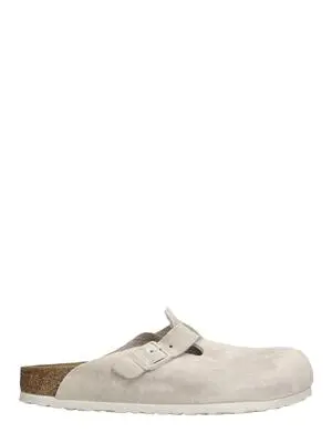 BIRKENSTOCK Suede Boston Clogs - White
