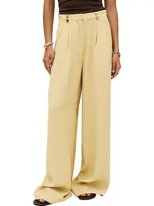 Ba&sh Deana Wide Leg Trousers - Straw