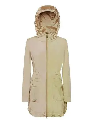 Geox Dandra Hooded Pocket Coat - Neutrals