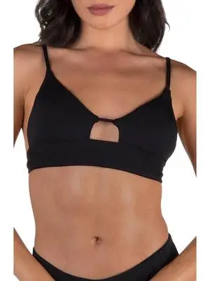 Hurley Cutout Bralette Bikini Top - Black
