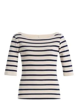 Citizens Of Humanity Cotton-blend Boatneck T-shirt - Stripe