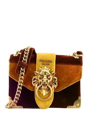 Prada Animalier Cahier Small Crossbody Bag - Brown