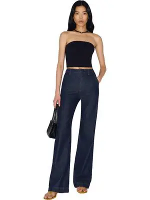 REFORMATION Graycen High-rise Denim Trouser Pant - Blue