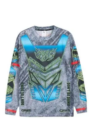PUMA X Asap Rocky Moto Armor Crew Neck Long Sleeve Pullover Shirt - Puma White