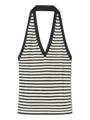 NILI LOTAN Ivey Stripe Sweater - Black/ivory Stripe