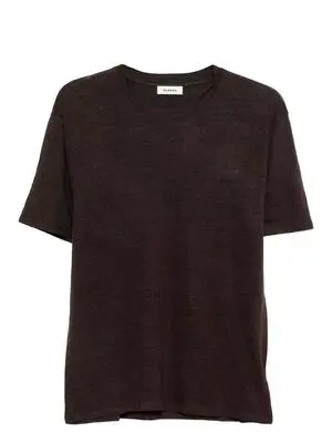 Sandro Certified Linen T-shirt - Brown