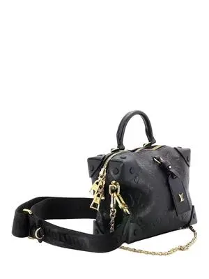 LOUIS VUITTON Petite Malle Souple Monogram Empreinte Leather - Black