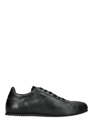 AMI Paris Leather Low-top Sneakers - Black