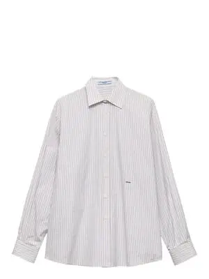 Prada Cotton Poplin Oversized Shirt - Brown
