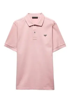 Prada Cotton Piqué Polo Shirt Pink