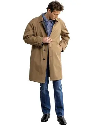 Prada Reversible Cotton Buttoned Coat - Brown