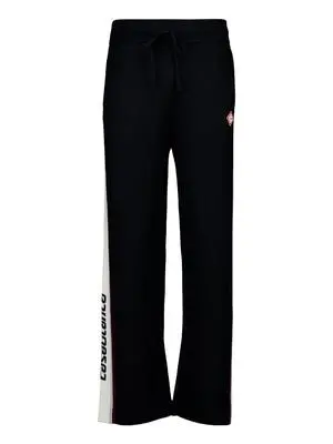 Casablanca Stripe Merino Knit Trousers - Black