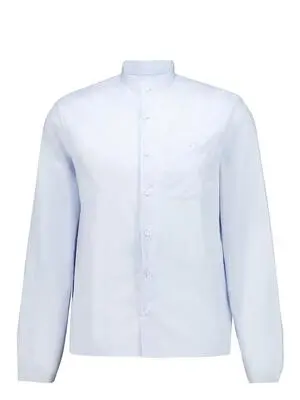 Prada Astro Cotton Mandarin Shirt - Blue