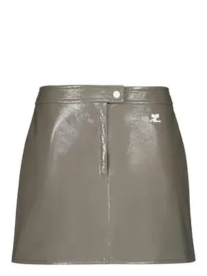COURREGES Courrèges Reedition Vinyl Mini Skirt Grey