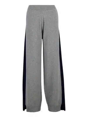 Stella McCartney Wide-leg Recycled Cashmere Trousers - Blue