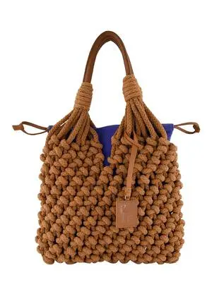 PAULA Macramé Purse - Blue