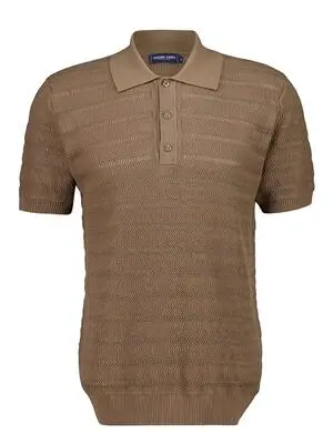 FRESCOBOL CARIOCA Khaki Vidal Cotton Jacquard Polo