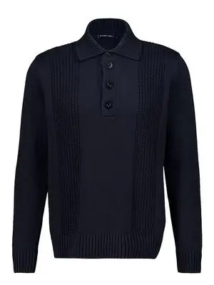 Frescobol Carioca Cotton-cashmere Polo Jumper - Blue