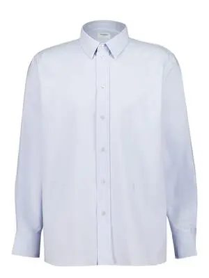 Saint Laurent Bleu Blanc Cassandre Oxford Shirt - Blue