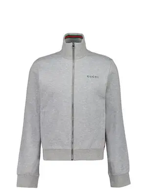 Gucci Mélange Cotton Zip Jacket - Grey