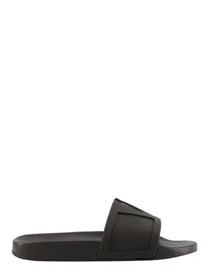 Valentino Garavani Vlogo Poolside Slides - Black