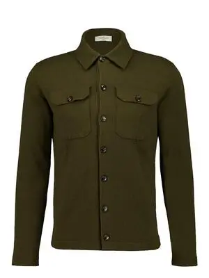 PIACENZA CASHMERE 1733 Cashmere Button-up Shirt Jacket - Brown