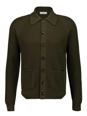 PIACENZA CASHMERE 1733 Piacenza 1733 Virgin Wool Button-Up Overshirt Brown