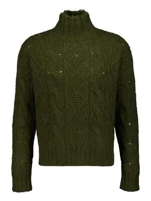 PIACENZA CASHMERE 1733 Alpaca Cashmere High-neck Jumper - Green