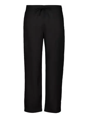 Spiritum Tulum Linen Straight-Leg Trousers Black