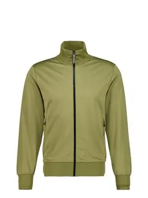 Palm Angels Army Green Track Jacket With Back Curved Logo Green