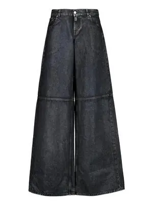 Stella McCartney Aged Waxed Straight-leg Jeans - Blue
